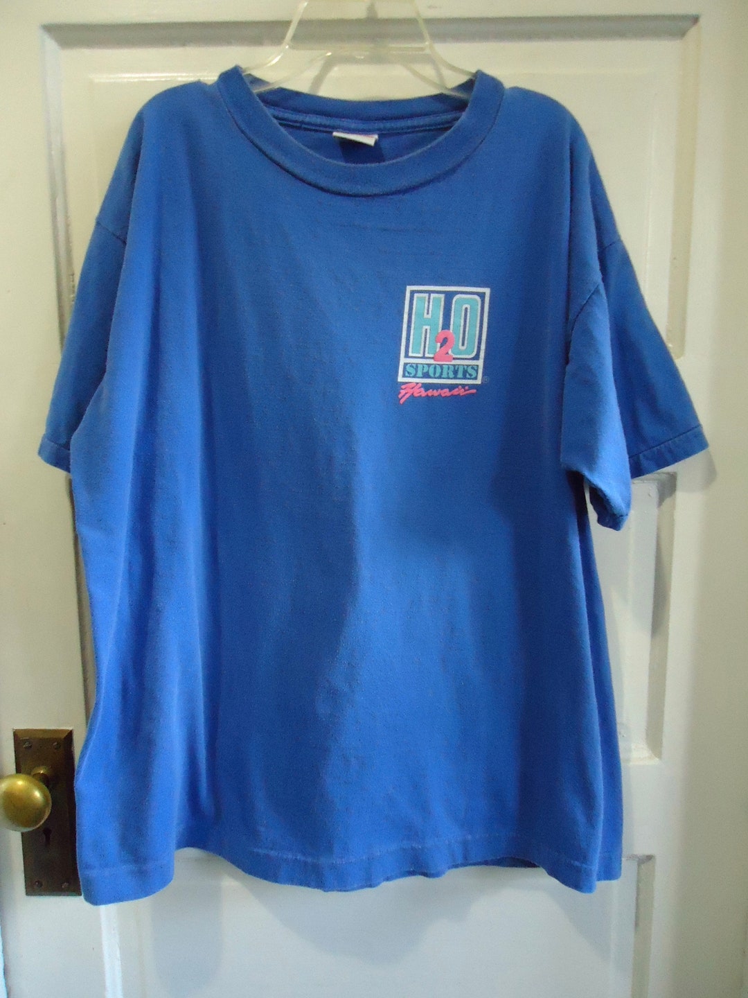 Vintage 80s POLY TEES Front Back Graphic Print Hawaii Surf Souvenir T ...