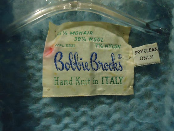 Vintage 50s/60s BOBBIE BROOKS Hand Knit Mohair Wool N… - Gem