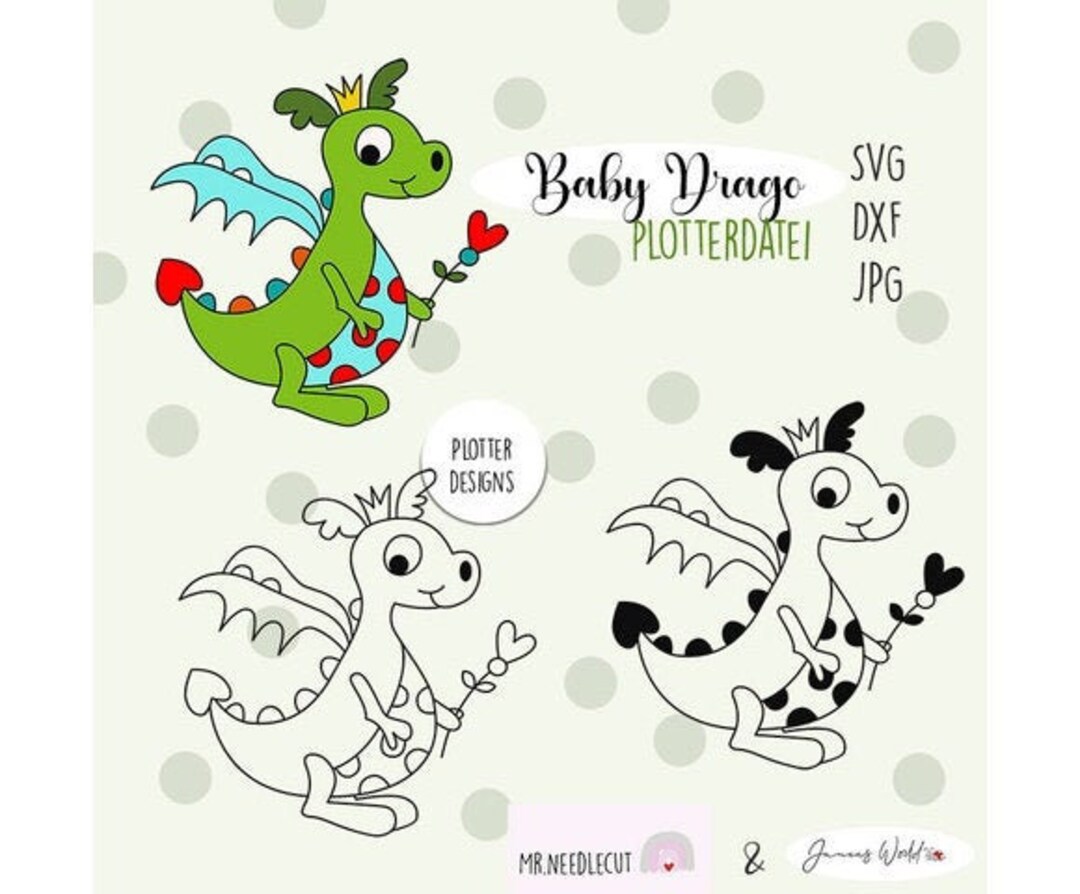 Plotter File Janeas World Baby Drago - Etsy