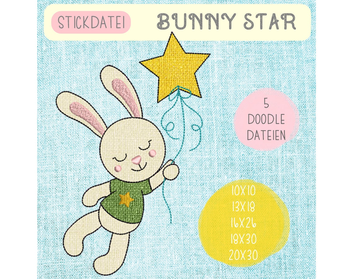 Sewing & Needlecraft Embroidery 4x embroidery file-bundery-bunny-bunny ...