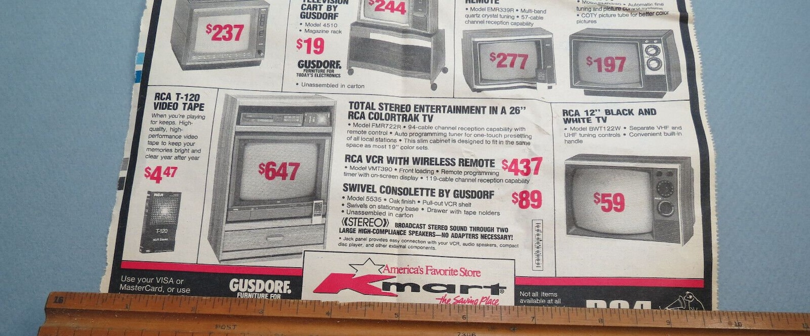 Kmart RCA Vintage 1986 Collectible Ad Newspaper Insert Advertising PA ...