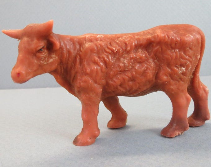 VTG Plastic Standing Oxen Toy / Nativity Scene Replacement Reddish ...