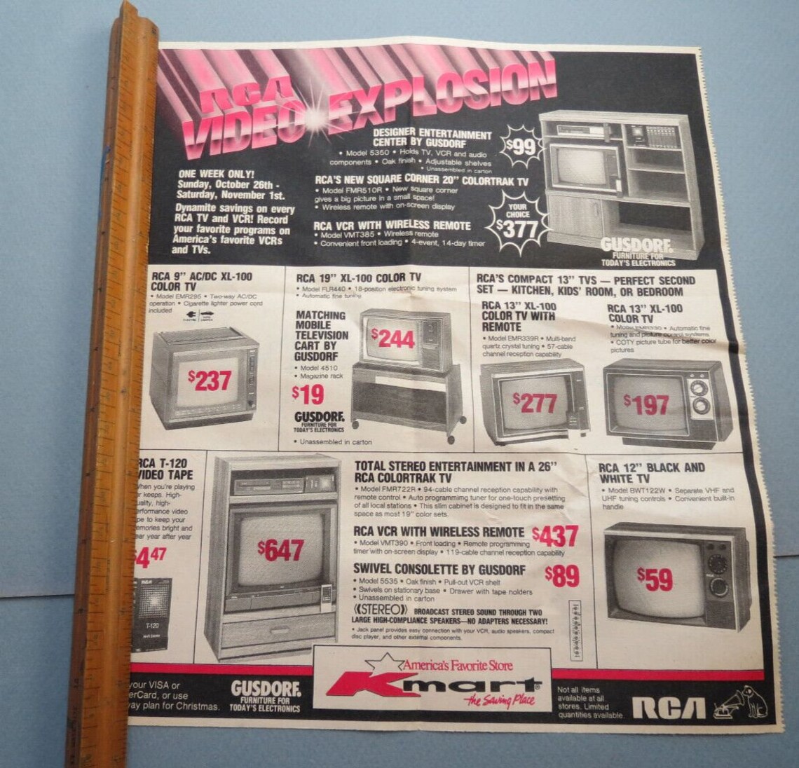 Kmart RCA Vintage 1986 Collectible Ad Newspaper Insert Advertising PA ...