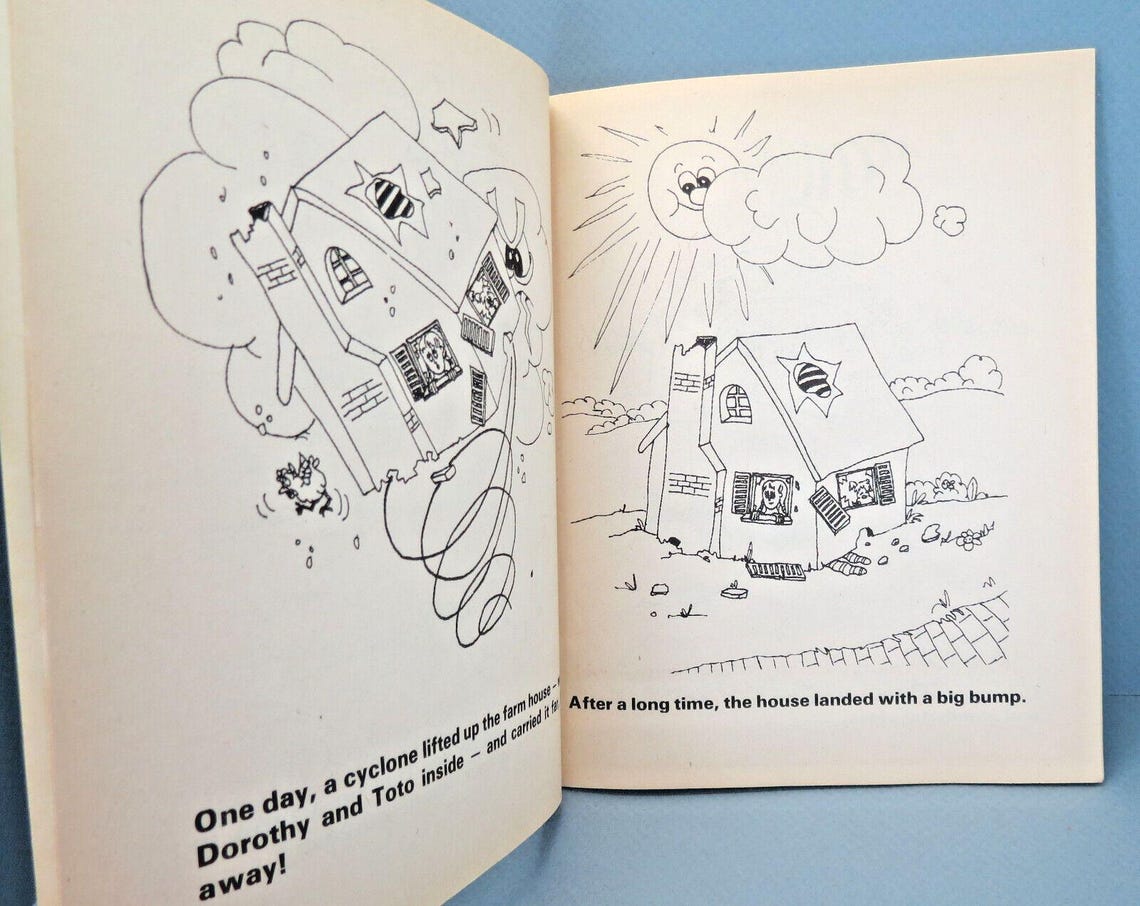 VTG Landoll Wizard of Oz Coloring Book 1988 Made in the USA Read ...