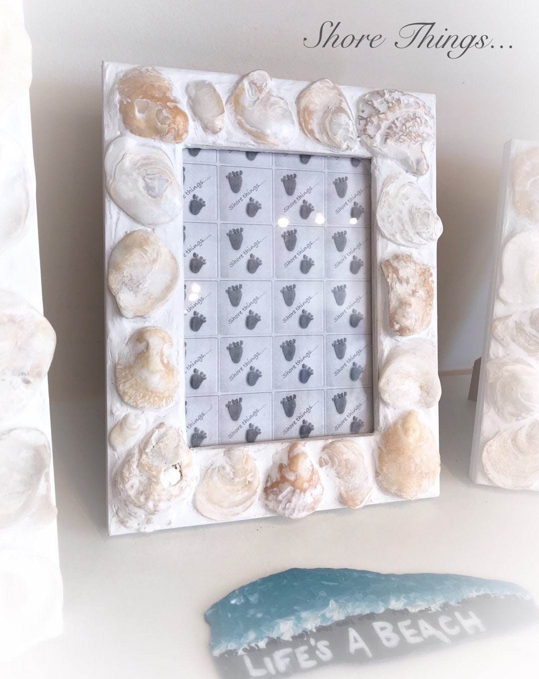 Sea Shell Oyster Photo Frame Nautical Beach Themed Home Decor 5x7 ...