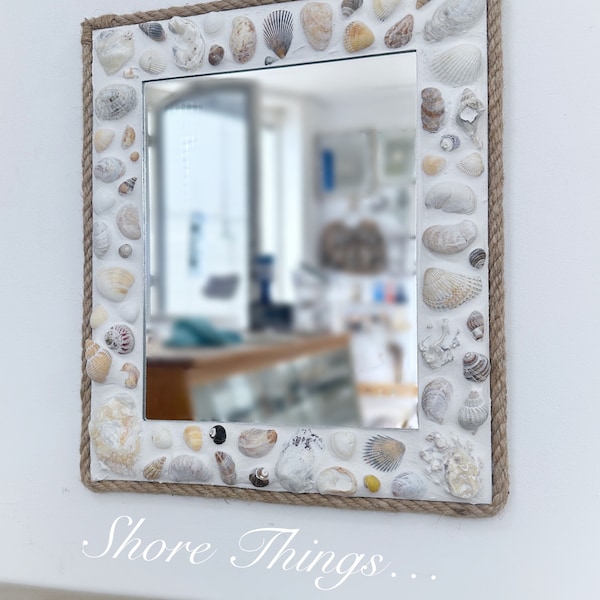 Beach Decor Sea Shell Mirror - Etsy