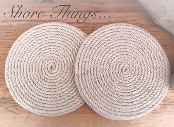 Rope Place Mats Nautical Decor Plate Mat Placemat Beach | Etsy