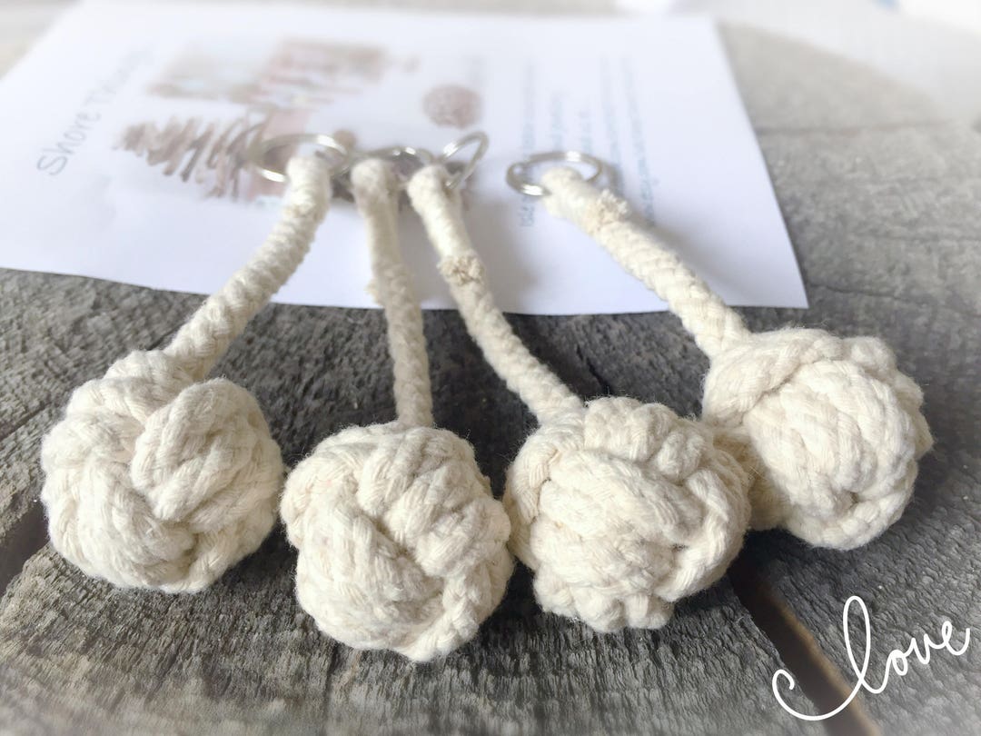 Rope Key Ring, Knot Key Chain, Nautical Knot Keyring, Monkeys Fist - Etsy