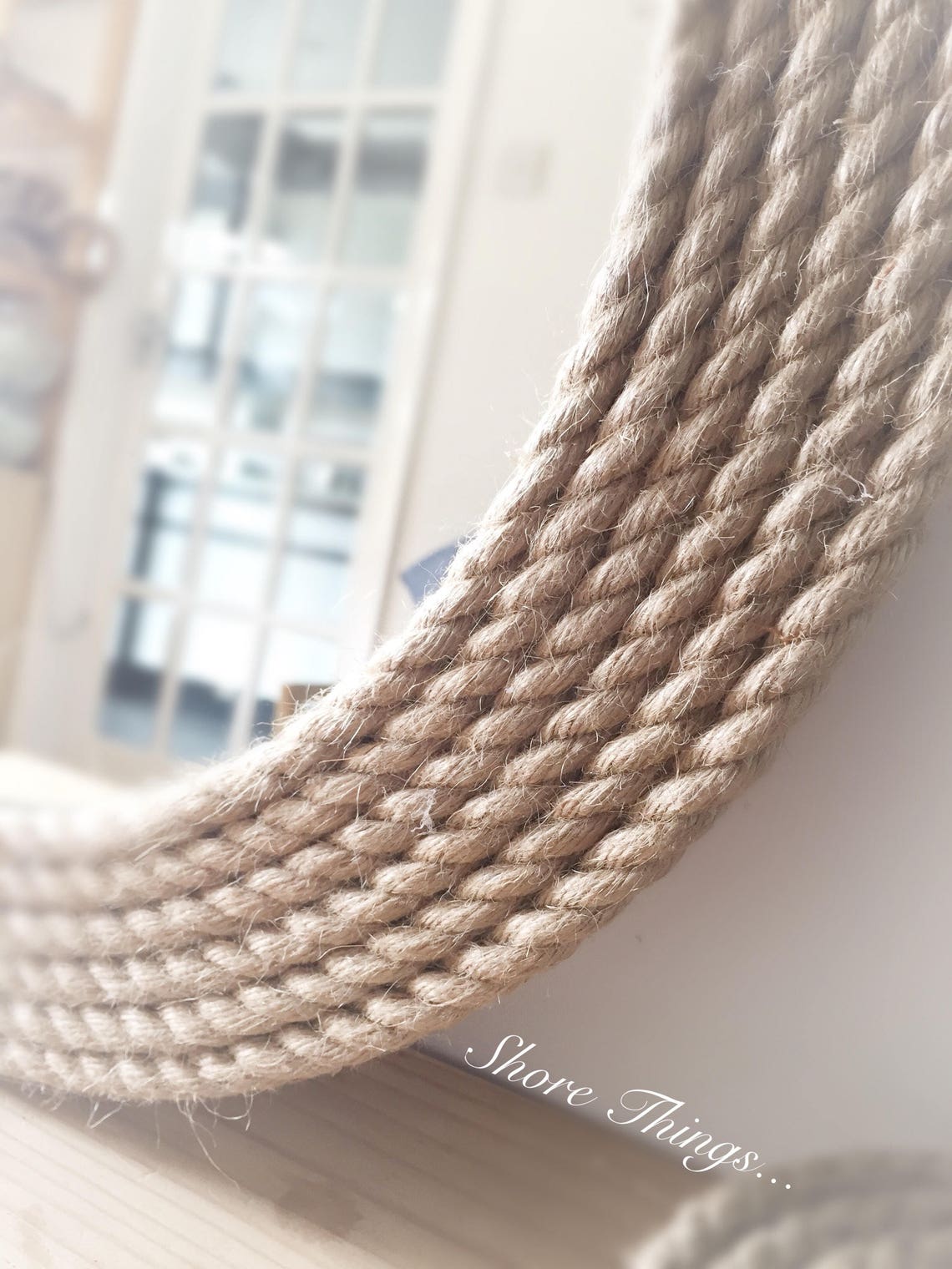 Nautical Rope Mirror Round Rope Mirror 24 Mirror | Etsy