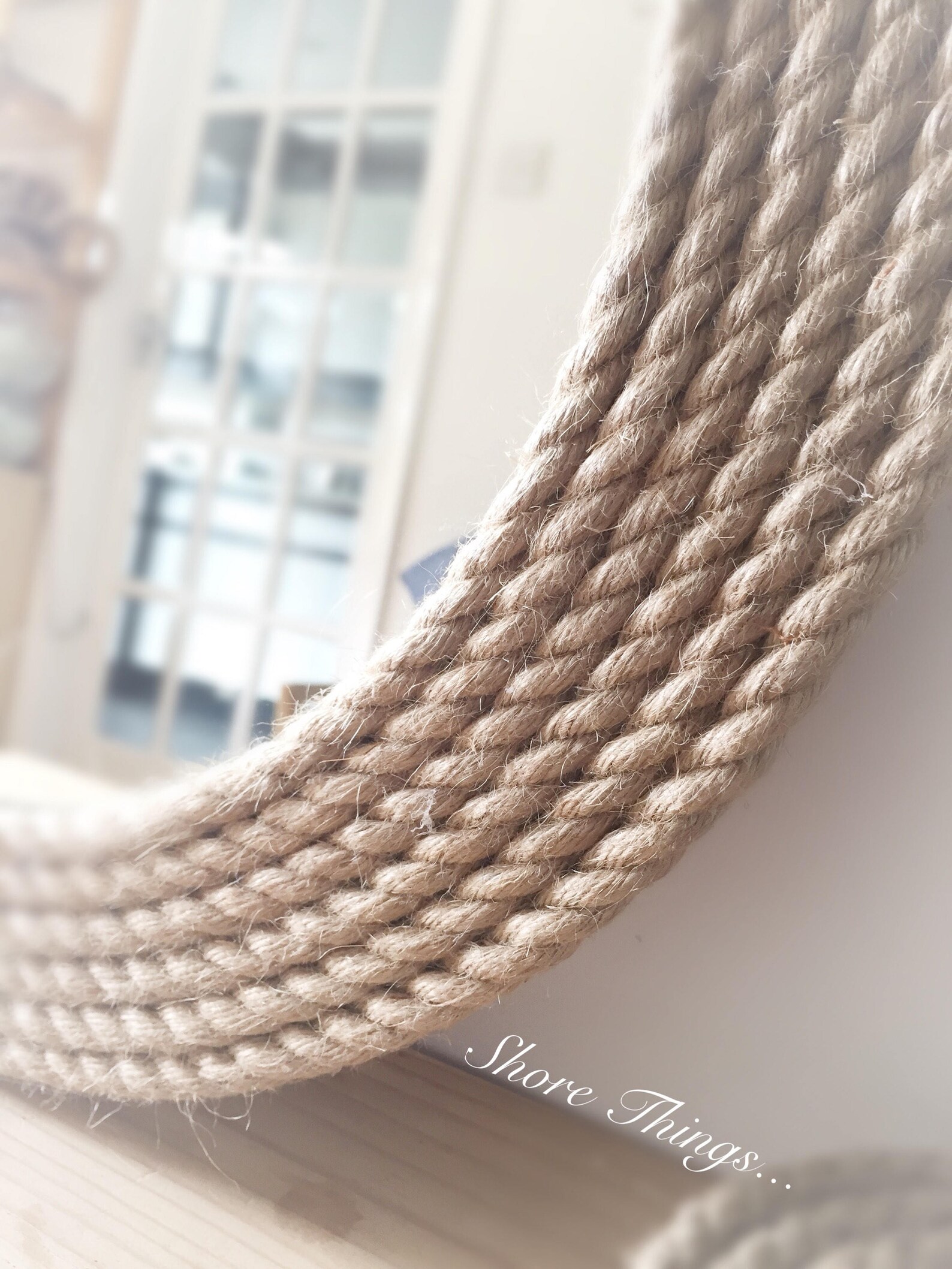 Nautical Rope Mirror Round Rope Mirror 24 Mirror | Etsy