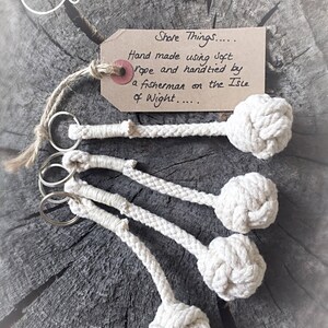 Rope Key Ring, Knot Key Chain, Nautical Knot Keyring, Monkeys Fist - Etsy