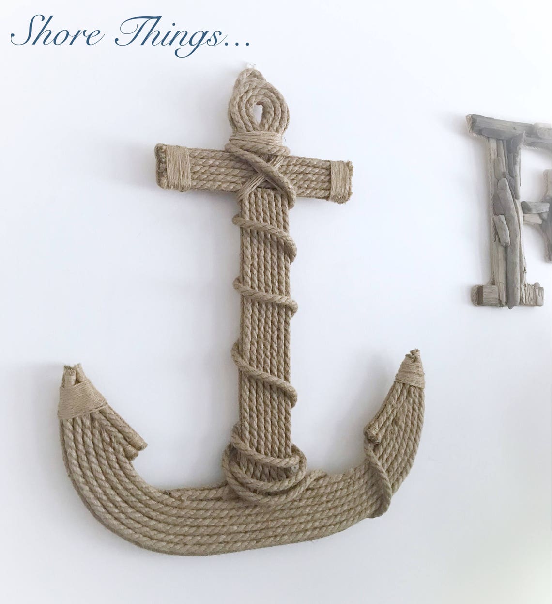 Rope Anchor, Wall Art, Nautical Decor, Beach Home, 2ft Large - Etsy