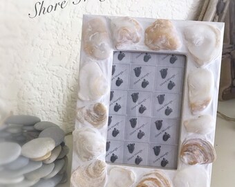 Sea Glass Photo Frame, Nautical Decor, 8x10 Natural Picture Frame ...