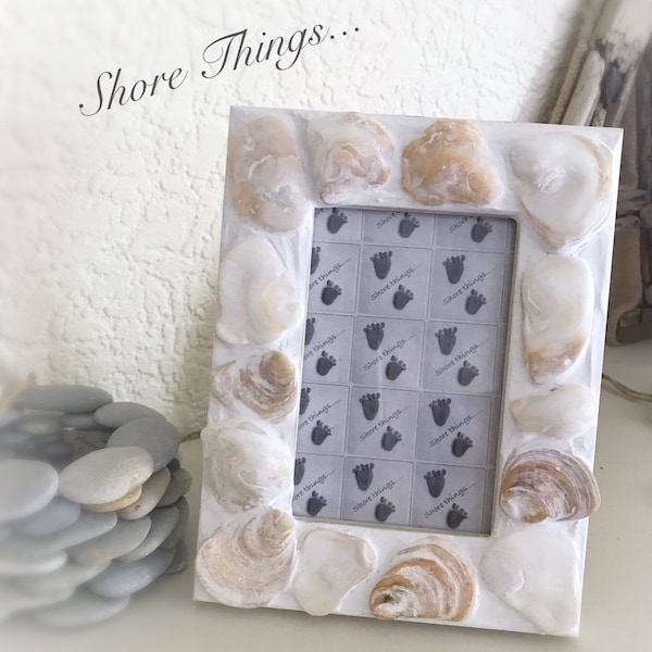 Sea Glass Photo Frame, Nautical Decor, 8x10 Natural Picture Frame ...