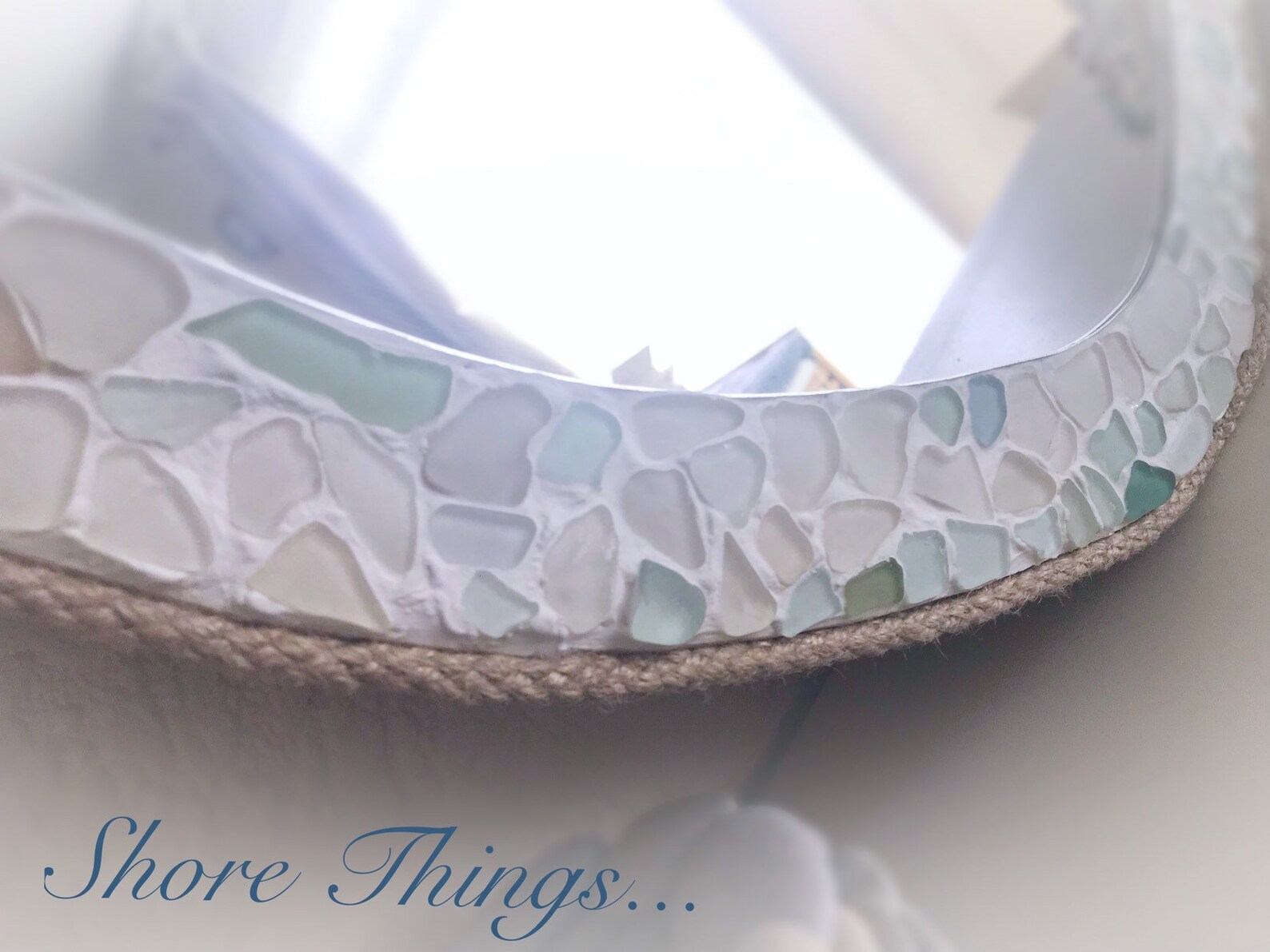 Large Oval Sea Glass Mirror Isle of Wight Beach Home Decor - Etsy