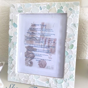 Sea Glass Photo Frame, Nautical Decor, 8x10" Natural Picture Frame ...