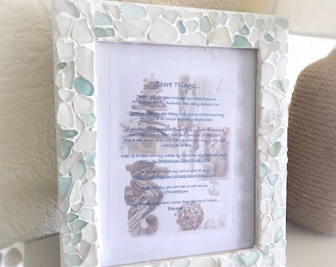 Sea Glass Photo Frame Nautical Decor 8x10 Natural - Etsy