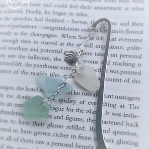 Sea Glass Bookmark, Nautical Gift, Metal Bookmark, Isle of Wight Beach ...