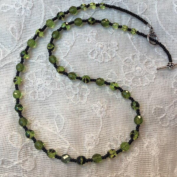 Green Black Necklace - Etsy