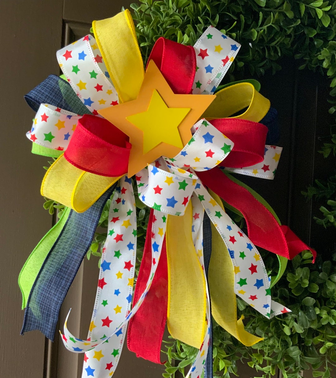 Back to School Classroom Accent Bow, School Classroom Wreath Bow ...