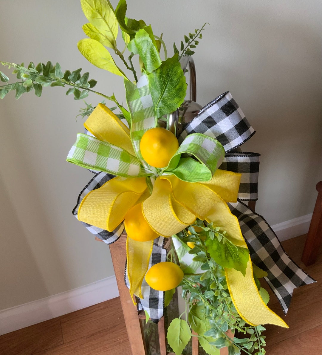 Lemon Lantern Swag, Lemon Summer Swag, Lemon Themed Home Decor, Year ...