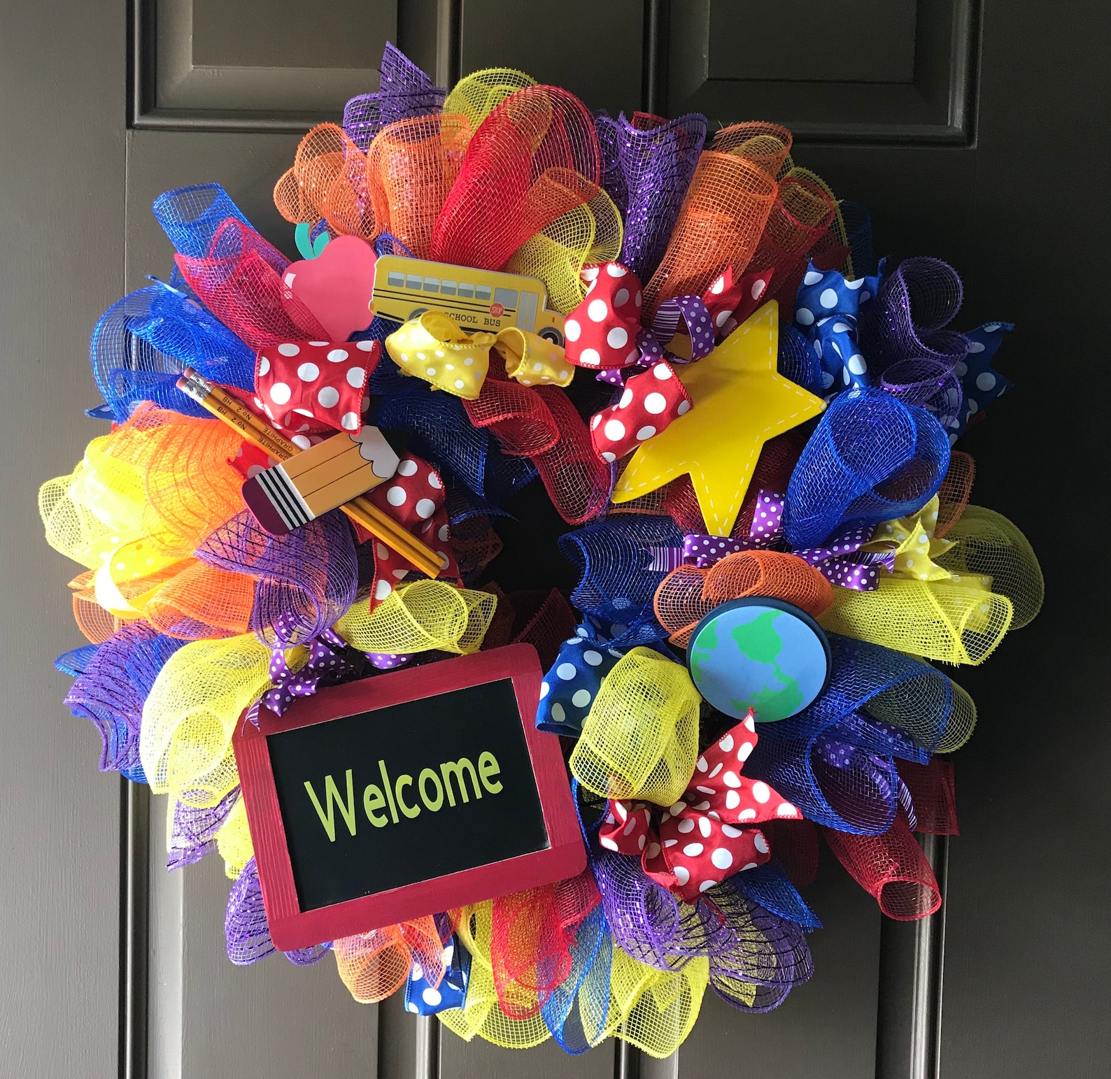 Regreso a la corona de la escuela corona de maestro corona | Etsy