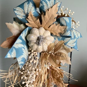 Rustic Blue Fall Lantern Swag, Boho Fall Lantern Swag, Blue Fall ...