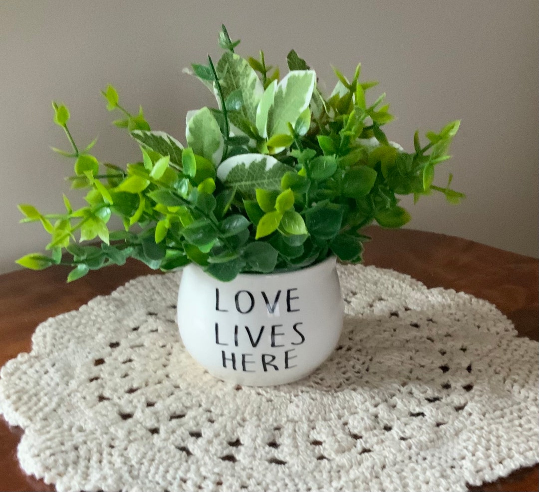 Mini Greenery Arrangement, Spring Tray Greenery Arrangement, Spring ...