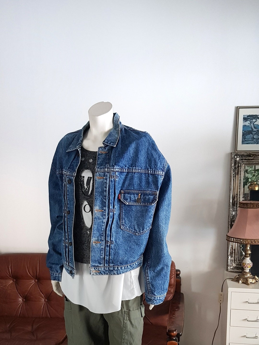 Vintage Blue Levis One Pocket Jeans Jacket Mens S Womens M - Etsy