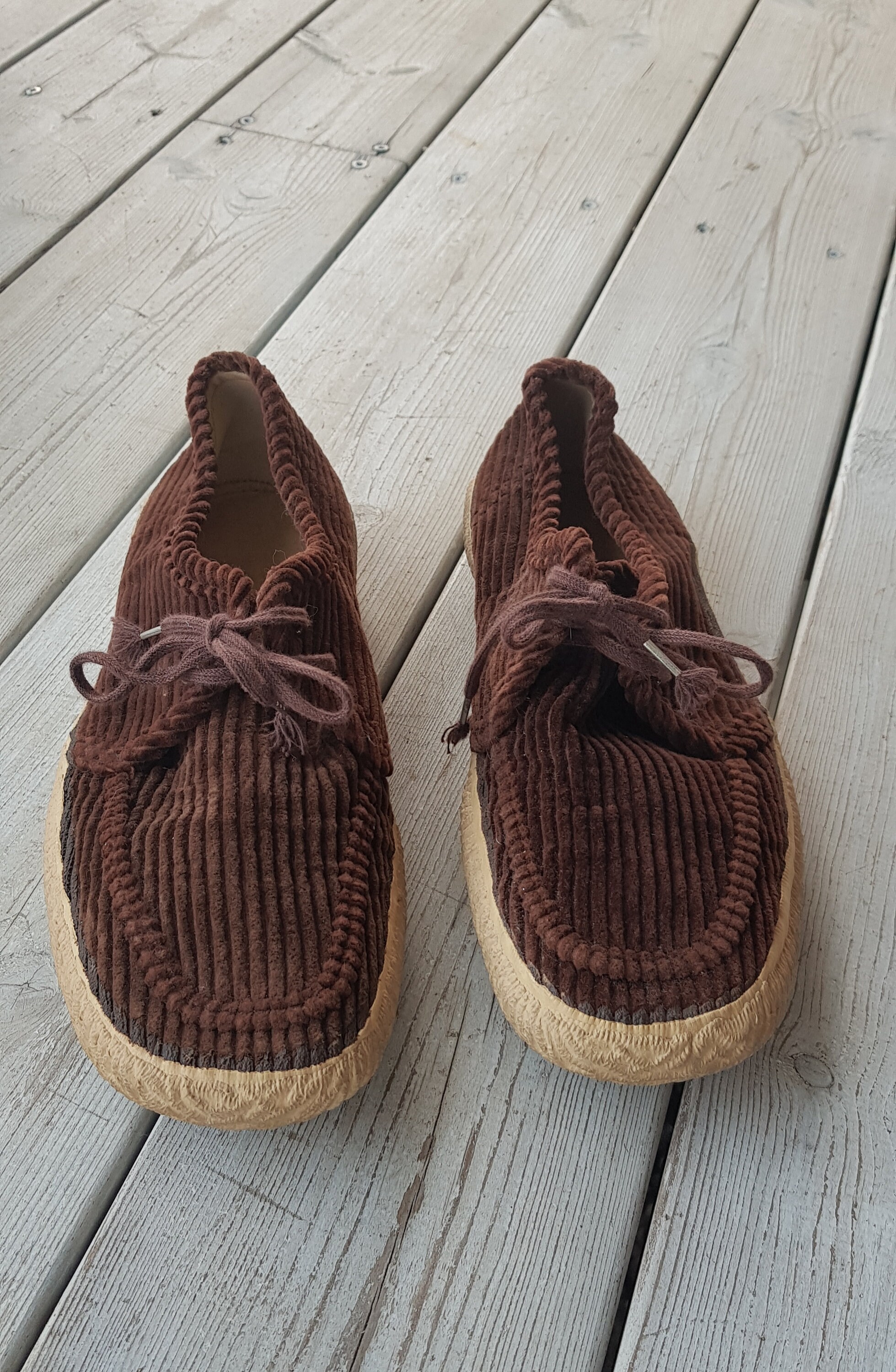 70s Chocolate Brown Corduroy Moccasins Loafers Vintage Boho Shoes ...