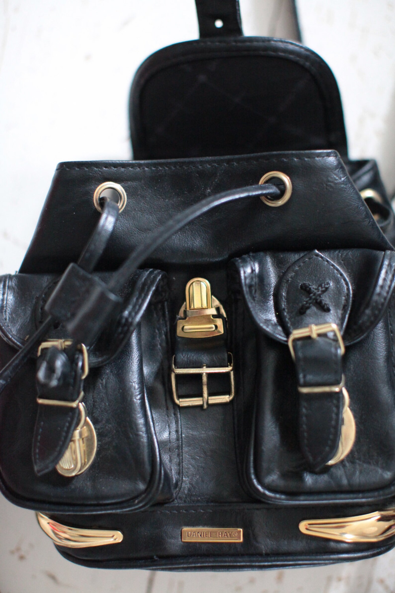 Black Small 90s Rucksack Mini Rucksack 90s Backpack Grunge Backpack ...