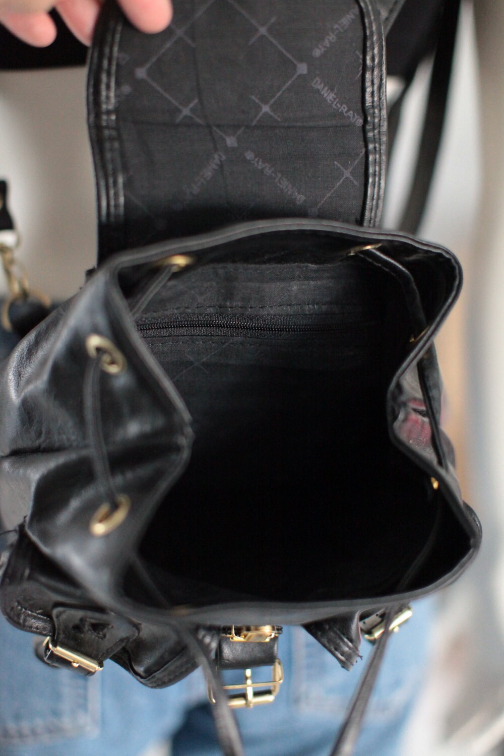 Black Small 90s Rucksack Mini Rucksack 90s Backpack Grunge Backpack ...