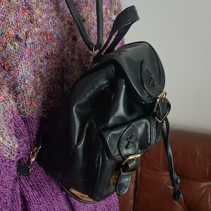 Black Small 90s Rucksack Mini Rucksack 90s Backpack Grunge Backpack ...