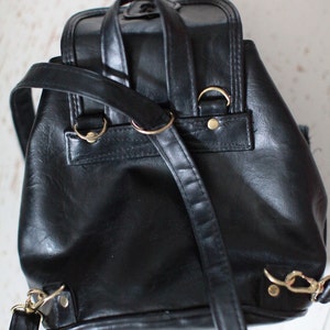 Black Small 90s Rucksack Mini Rucksack 90s Backpack Grunge Backpack ...