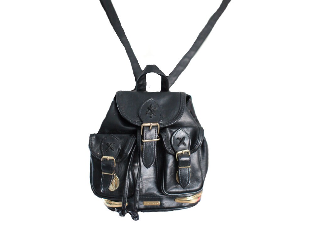 Black Small 90s Rucksack Mini Rucksack 90s Backpack Grunge Backpack ...
