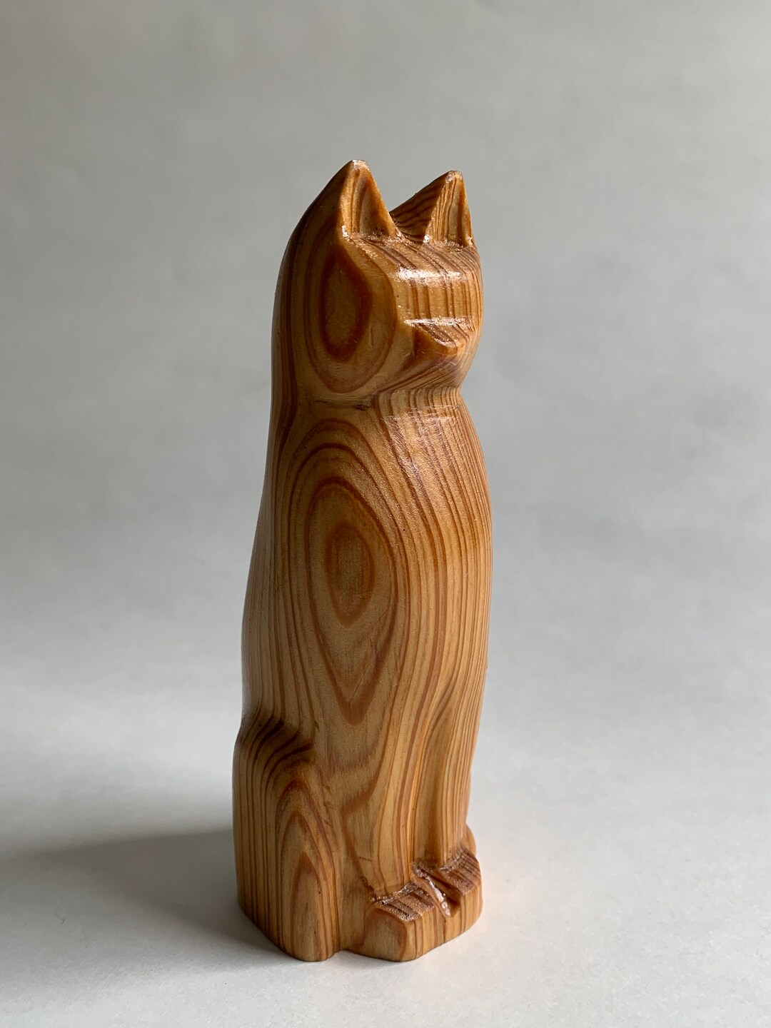 JUST REDUCED! Cat, Wood Cat Carving, Cat Carving - Etsy