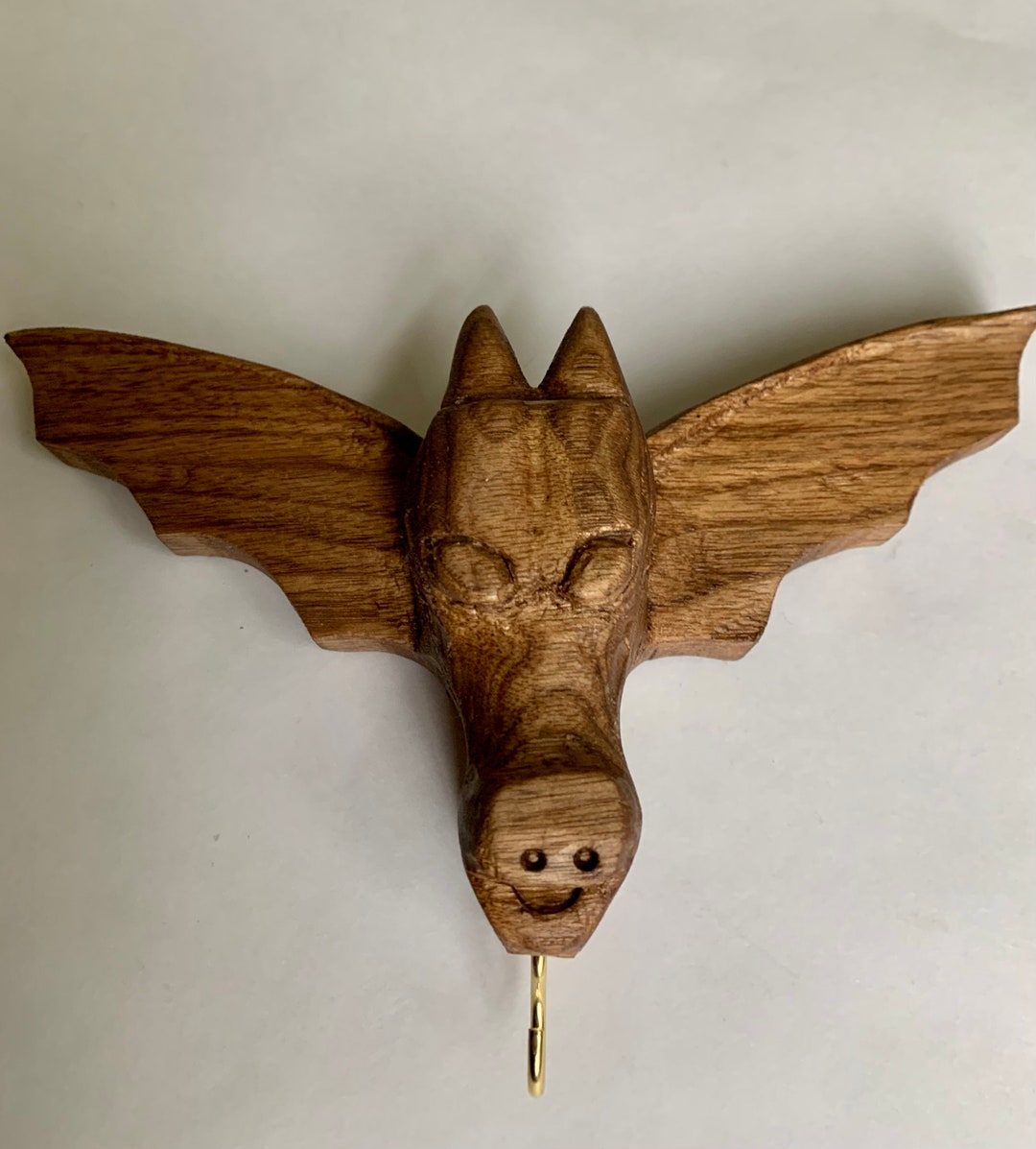 Dragon Key Holder, Hand Carved Dragon Head, Key Holder, Carved Dragon ...