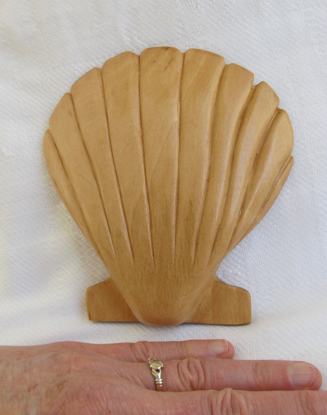 JUST REDUCED Scallop Shell, Carved Shell, Hand Carved Shell, Beach ...