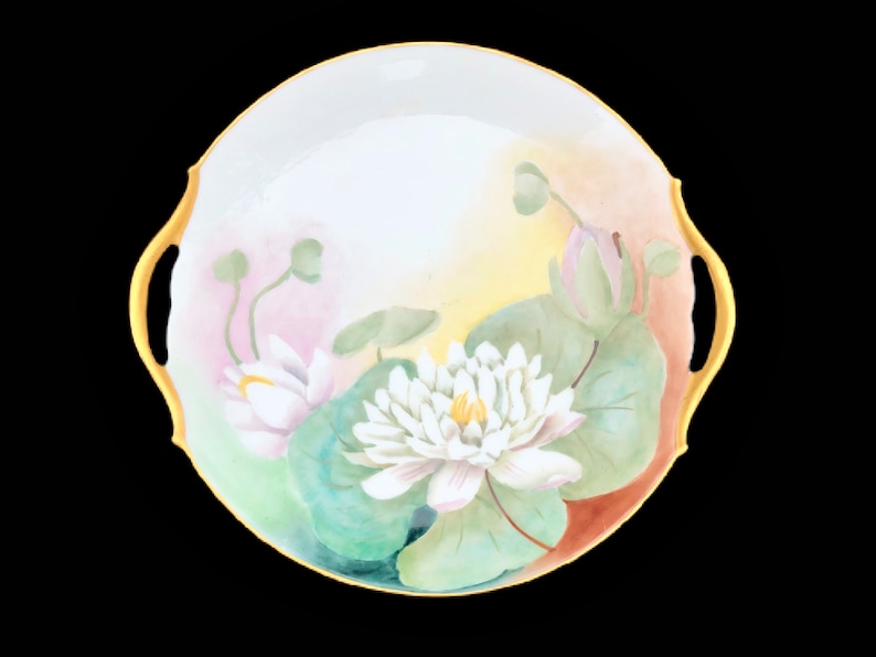 1910 Antique Limoges Hand Painted Cake Plate - Etsy