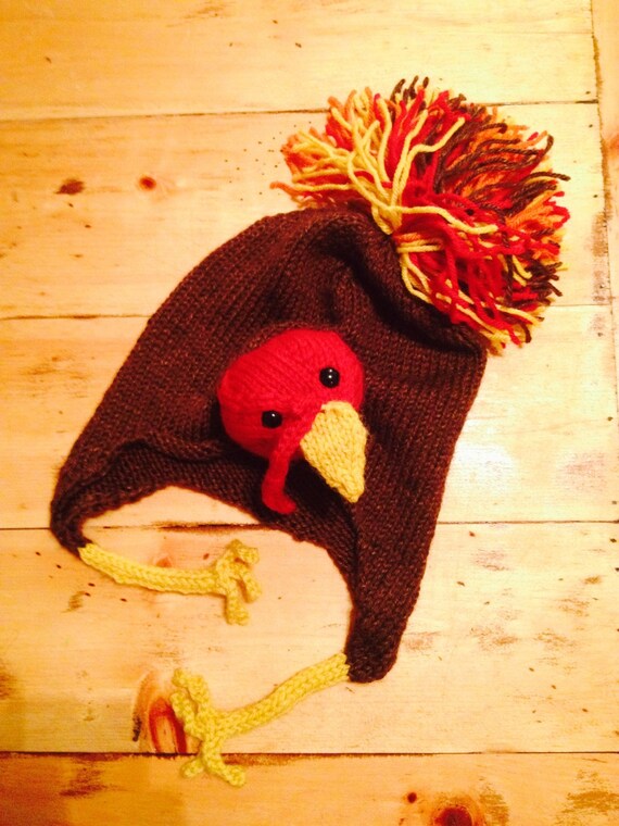 Tom Turkey Earflap Hat Funny Thanksgiving or Fall Themed Hat | Etsy