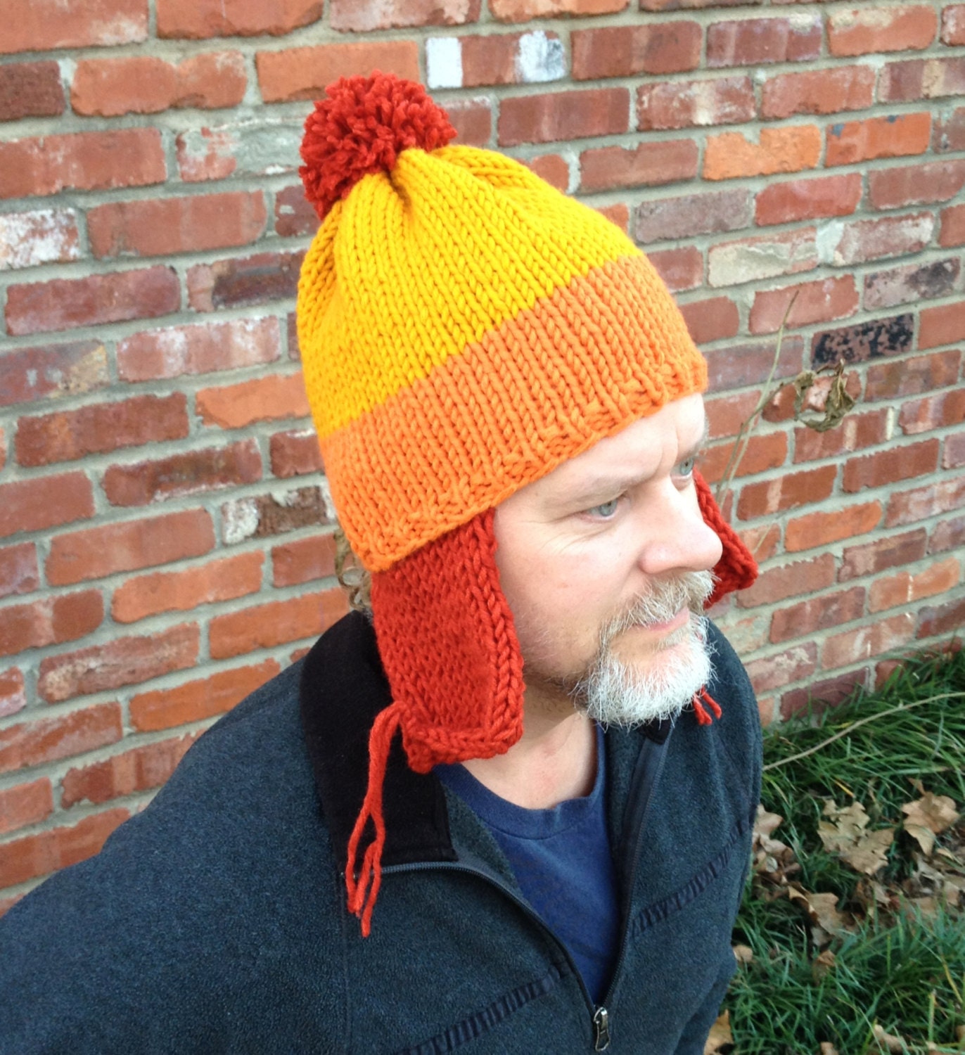 A Hat for Jayne - A Cunning Tri-color Earflap Hat - Knitting Pattern ...