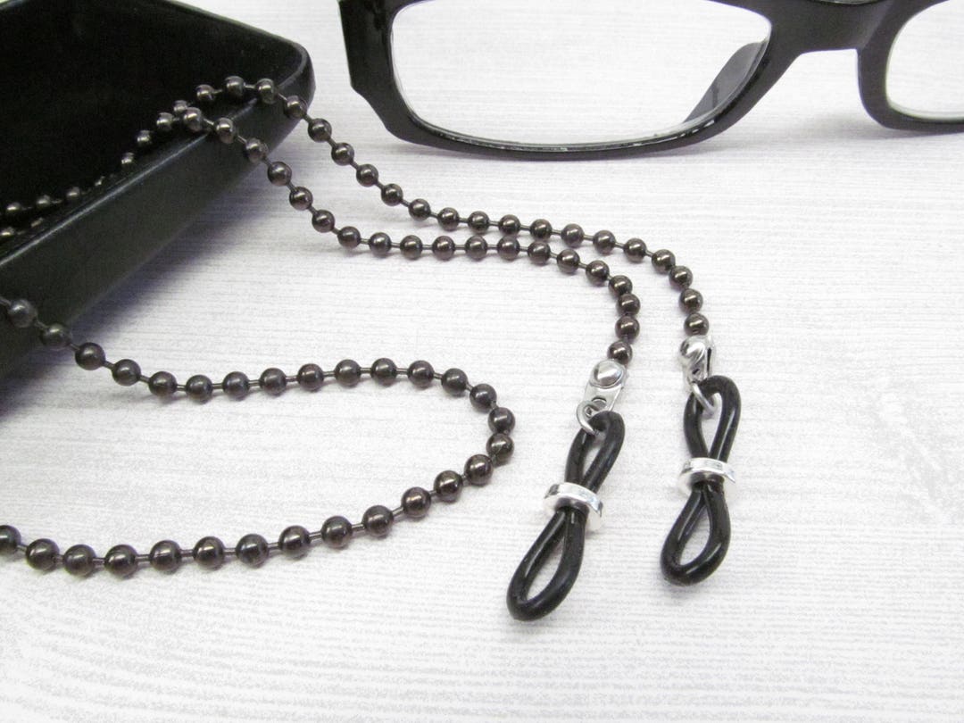 Black Eyeglass Chain in Ball Chain; Chain for Readers; Eyeglass Holders ...