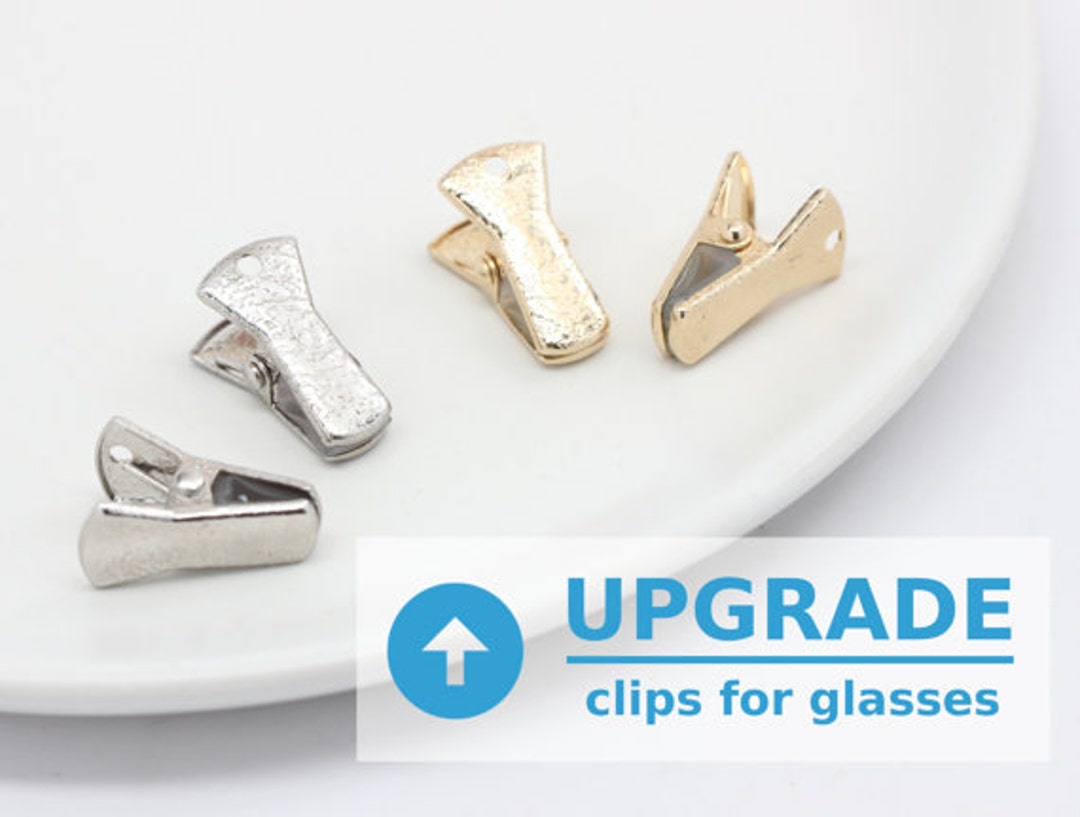 Metal Spring Grip Clips for Eyeglass Chains and for Holding Face Masks ...