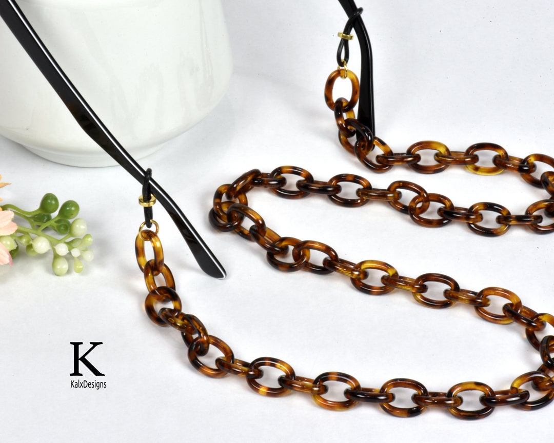 SUPER CHUNKY Tortoise Shell Glasses Chain Eyeglass Chain Reading ...