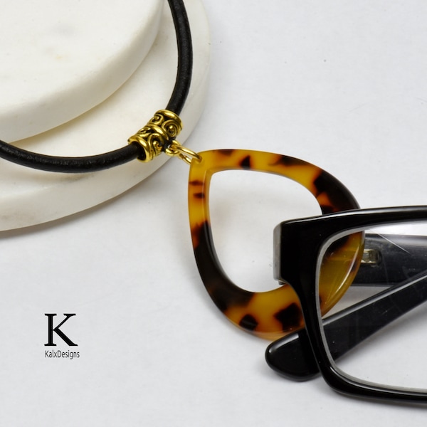 Black Tortoise Shell Eye Glass Chain - Etsy