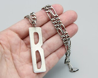 Figaro Chain Initial Necklace - Etsy