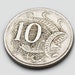 10 Cents Australia Coin 1975, Elizabeth II Portrait, Great Britain ...