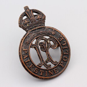 RARE Palestine Police Copper Hat Badge Antique 1920s-40s - Etsy