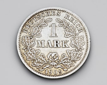 Rare Germany Half Mark Coin 1916 A, 900 Silver Coin, Wilhelm II 90% ...