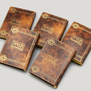 RARE Small Sefer Torah, Antique Circa 1950s Judaica Books Set, Hebrew ...